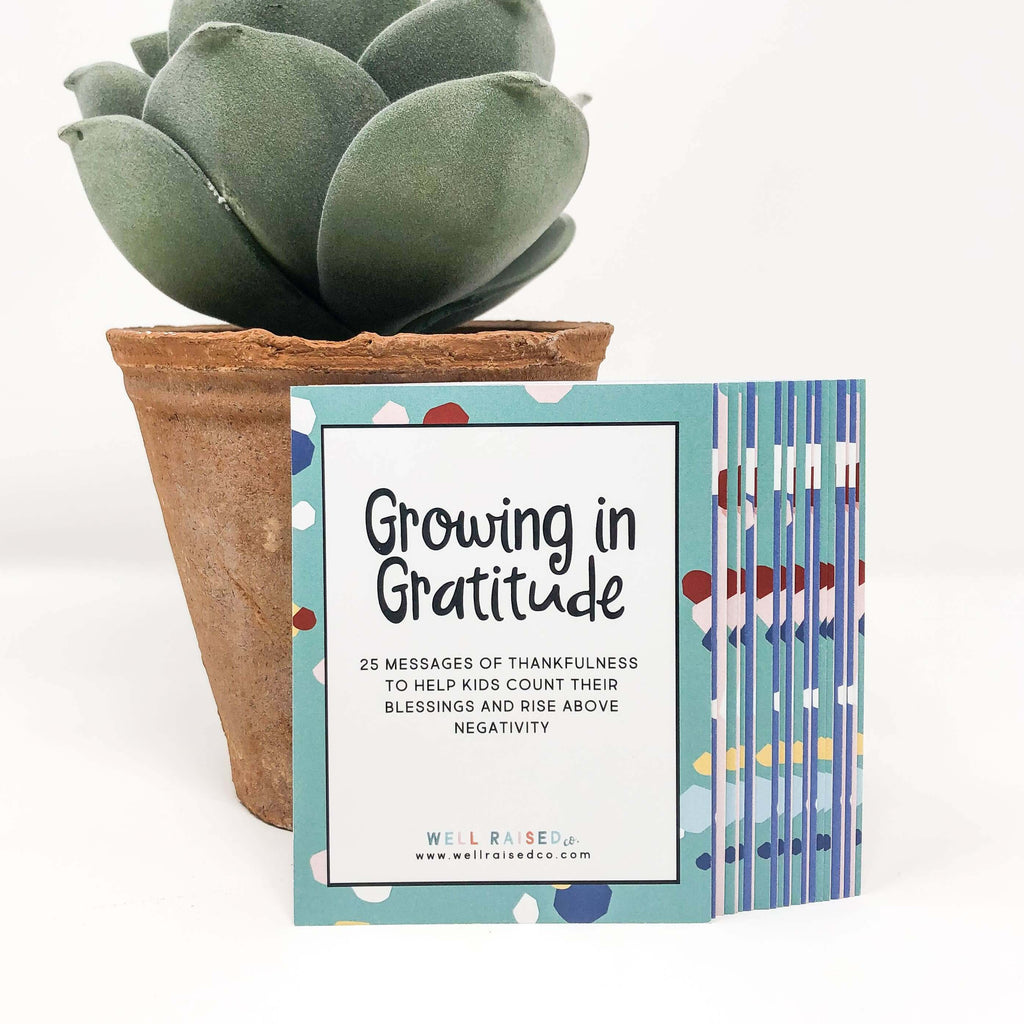 "Growing in Gratitude" - 25 Gratitude Cards for Kids